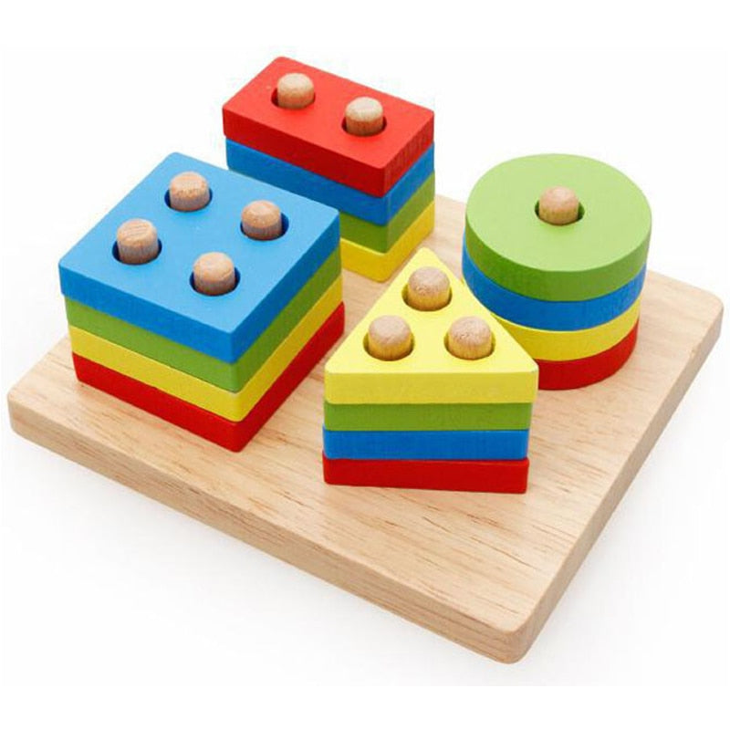 Montessori Geometric Shapes for Early Learning Exercise Hands-on ...